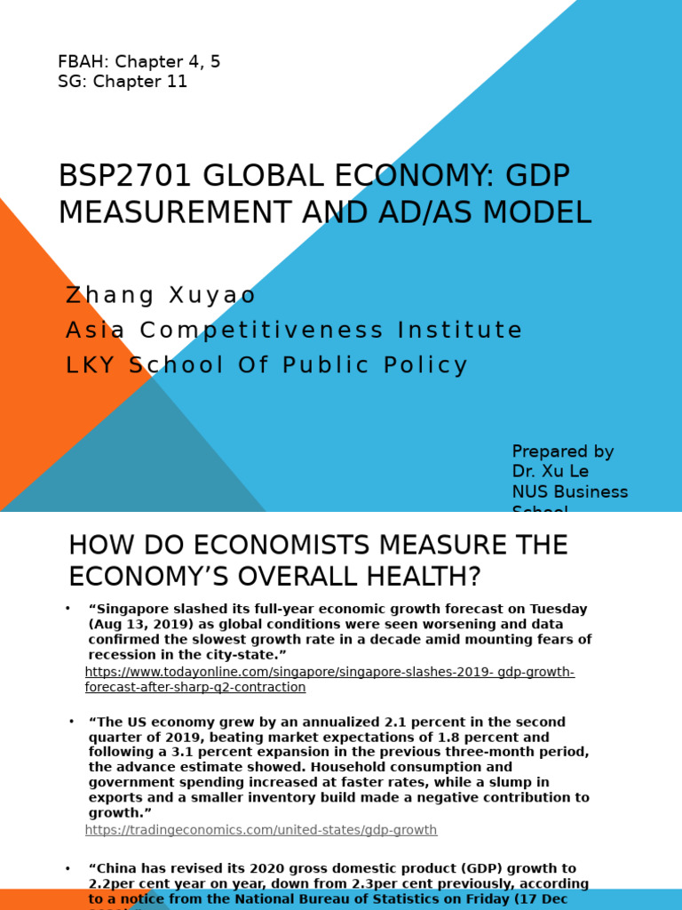 Week 1 GDP Measurement and ADAS Model | PDF | Macroeconomics | Gross ...