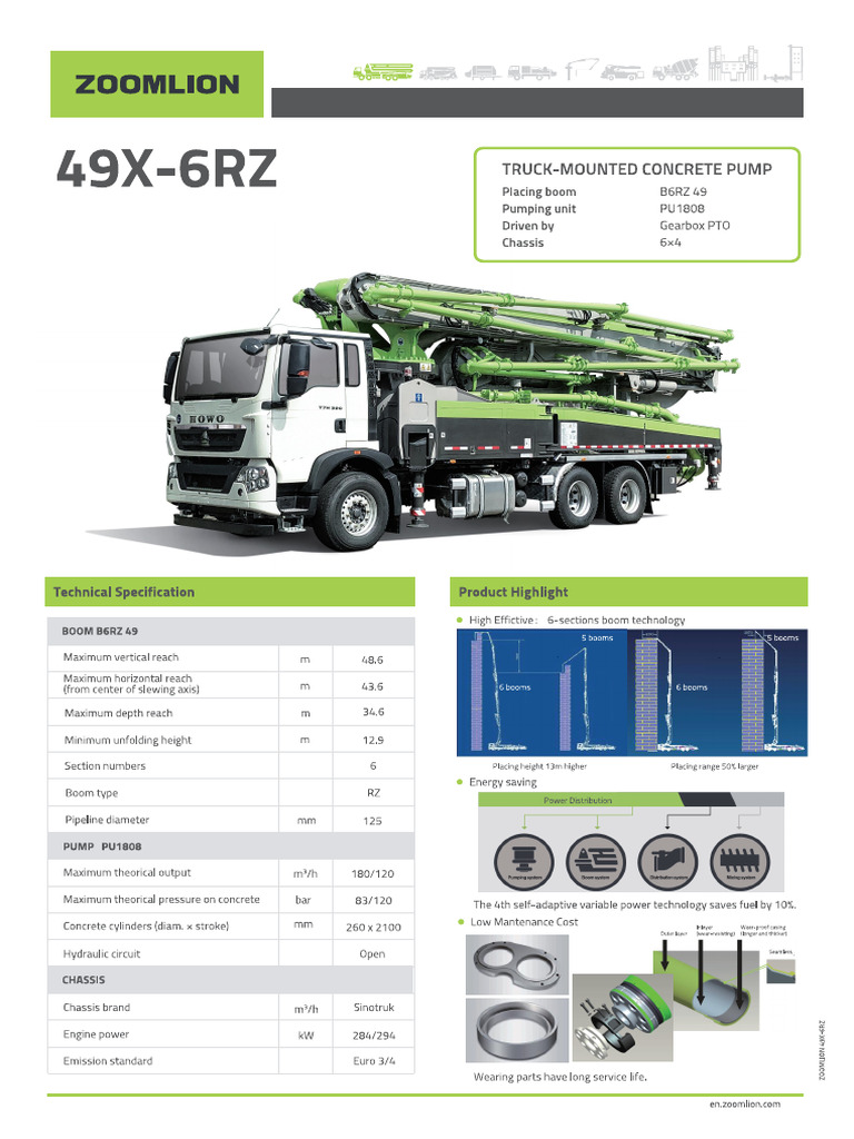 ZOOMLION 49X-6RZ, 3 Axle Sinotruk | PDF