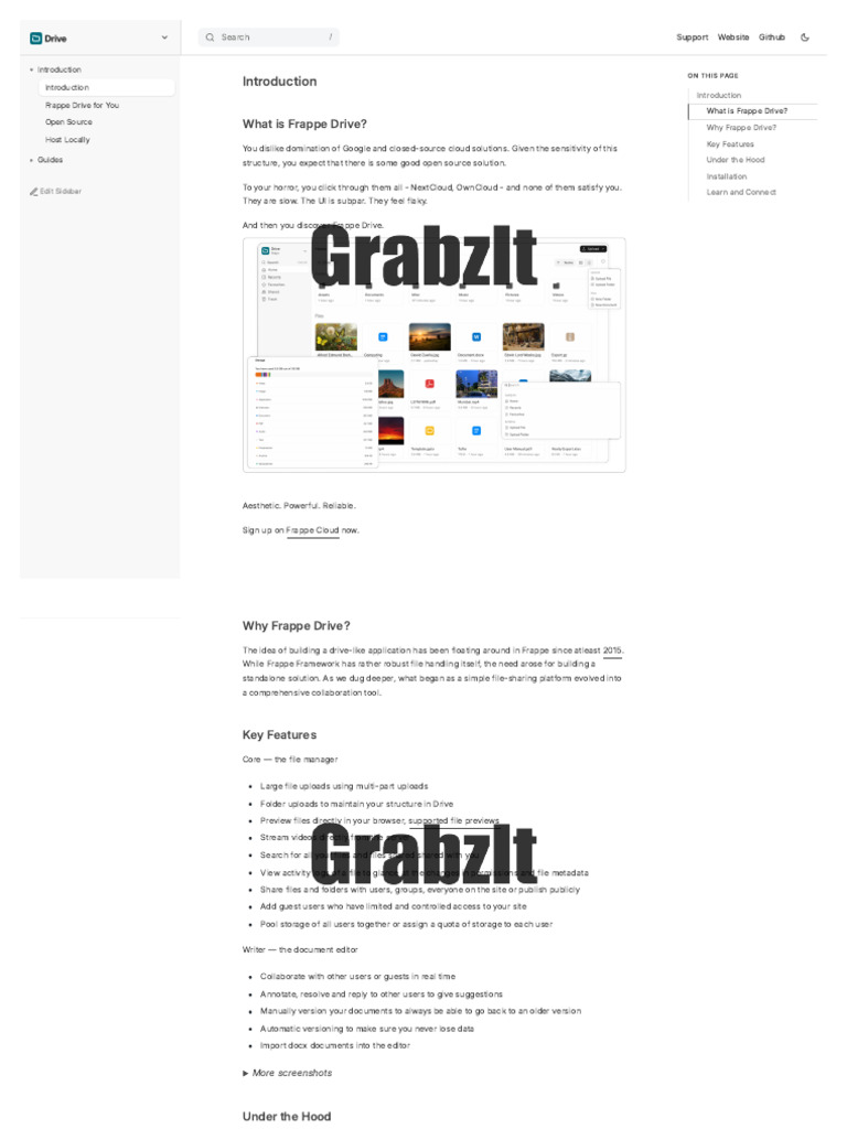 Https Docs Frappe Io Drive Introduction | PDF | Computer File | Web Application