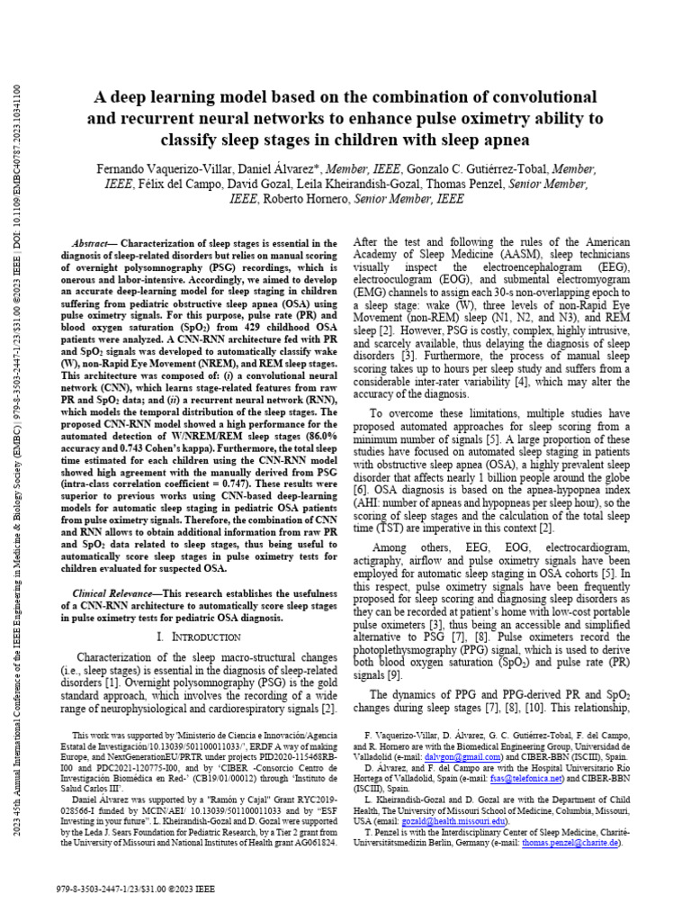 A Deep Learning Model Based on the Combination of Convolutional and Recurrent Neural Networks to ...