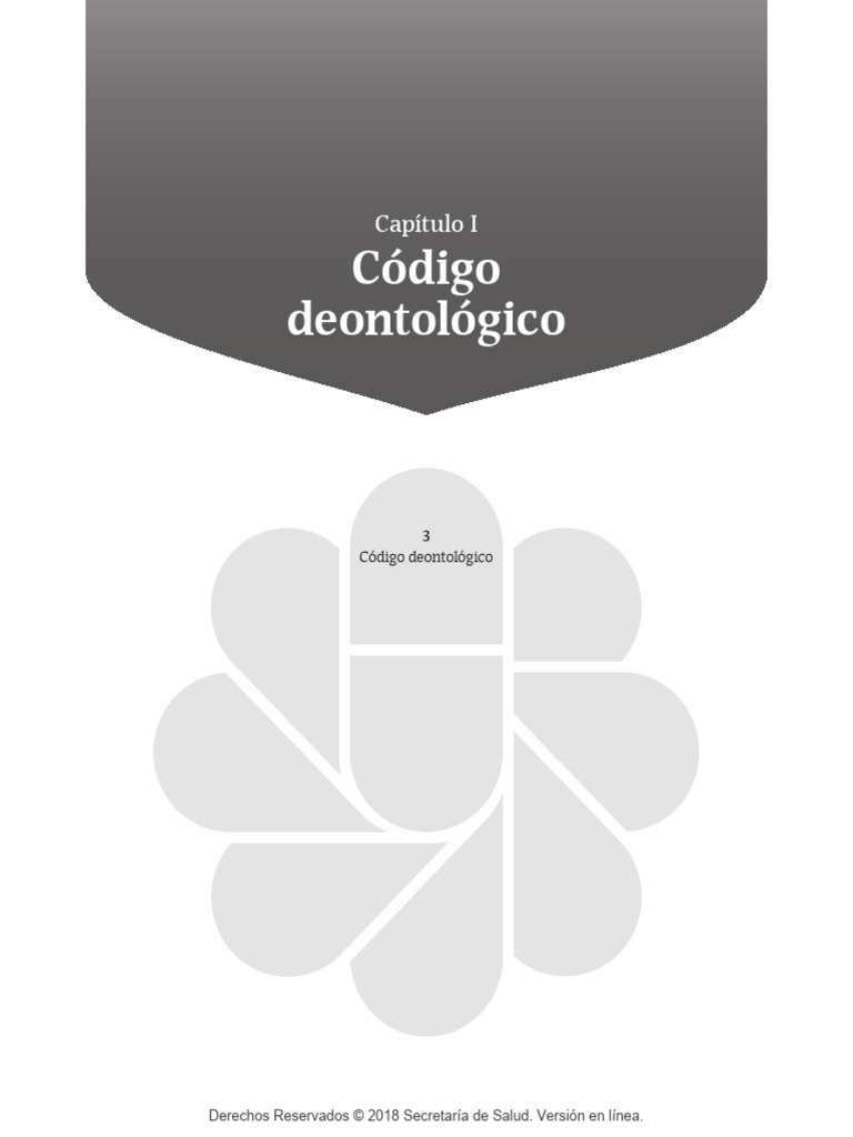 Capitulo 1 Codigo Deontologico | PDF