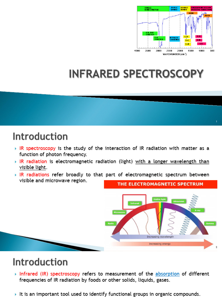 Week 5-Infrared Spectros | PDF | Infrared Spectroscopy | Electromagnetic Radiation