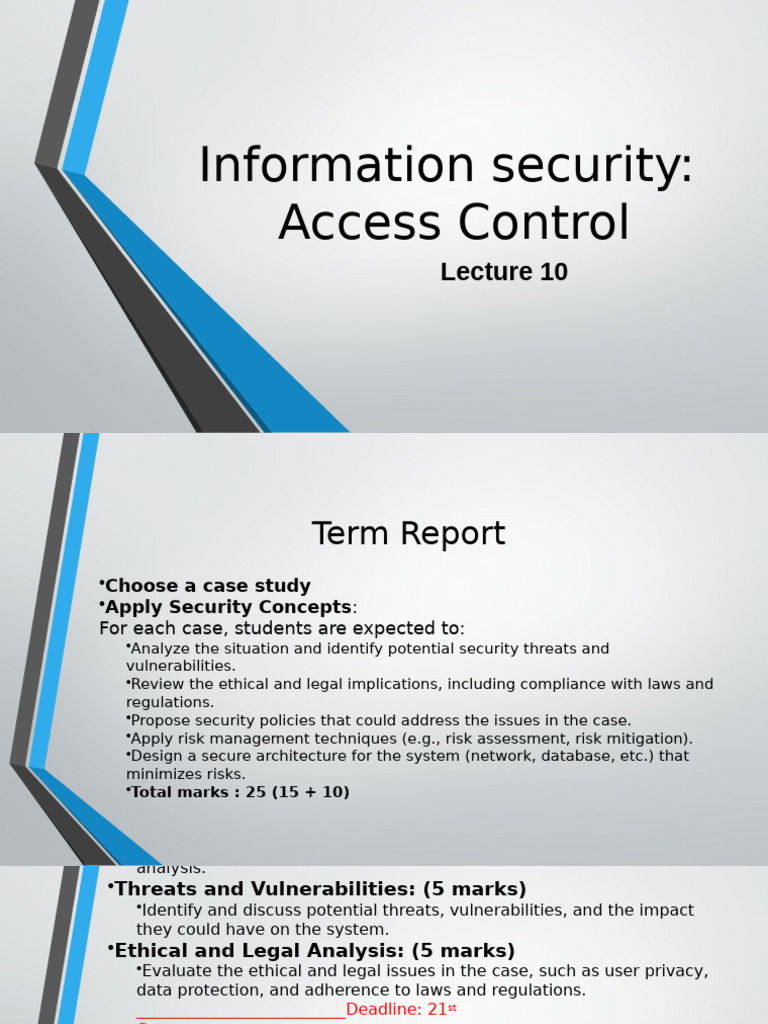 Information Security - Lec10 | PDF | Computer Access Control | Computer Security