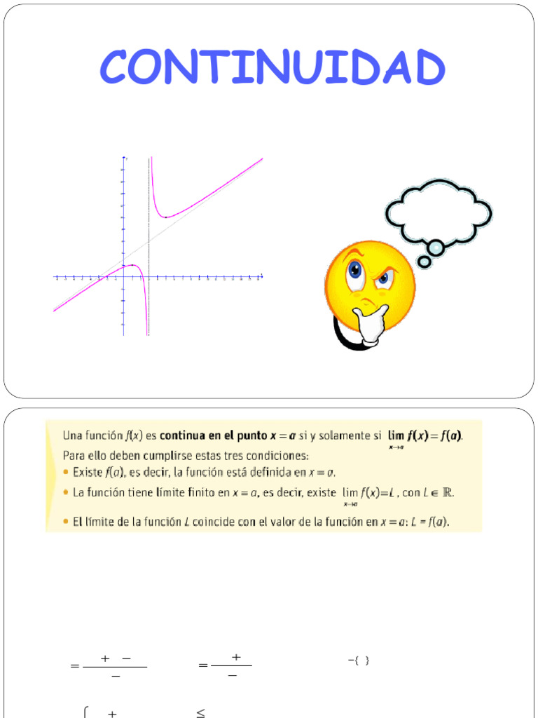 Análisis de Continuidad en Funciones | PDF