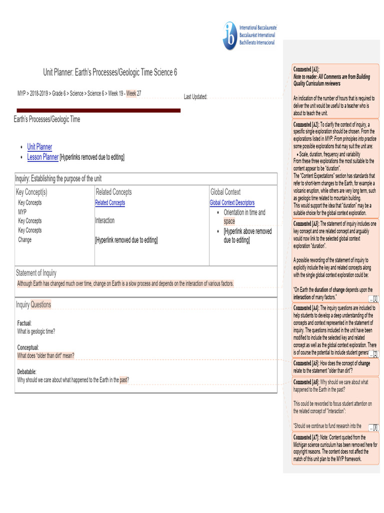 MYP_UnitPlan_Sciences_en | PDF | Educational Assessment | Science