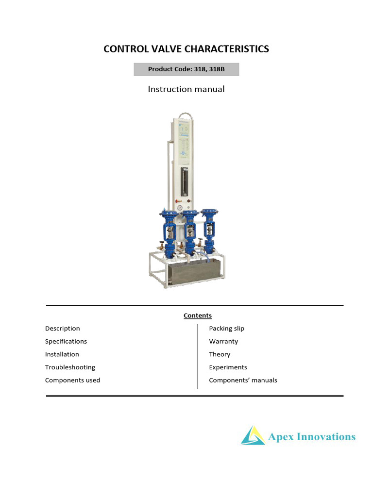Control Valve Operation Manual | PDF | Valve | Actuator