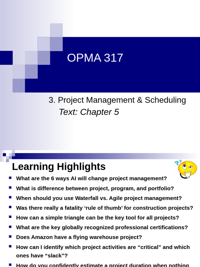 Project Management Insights for MGIS 317 | PDF | Project Management ...