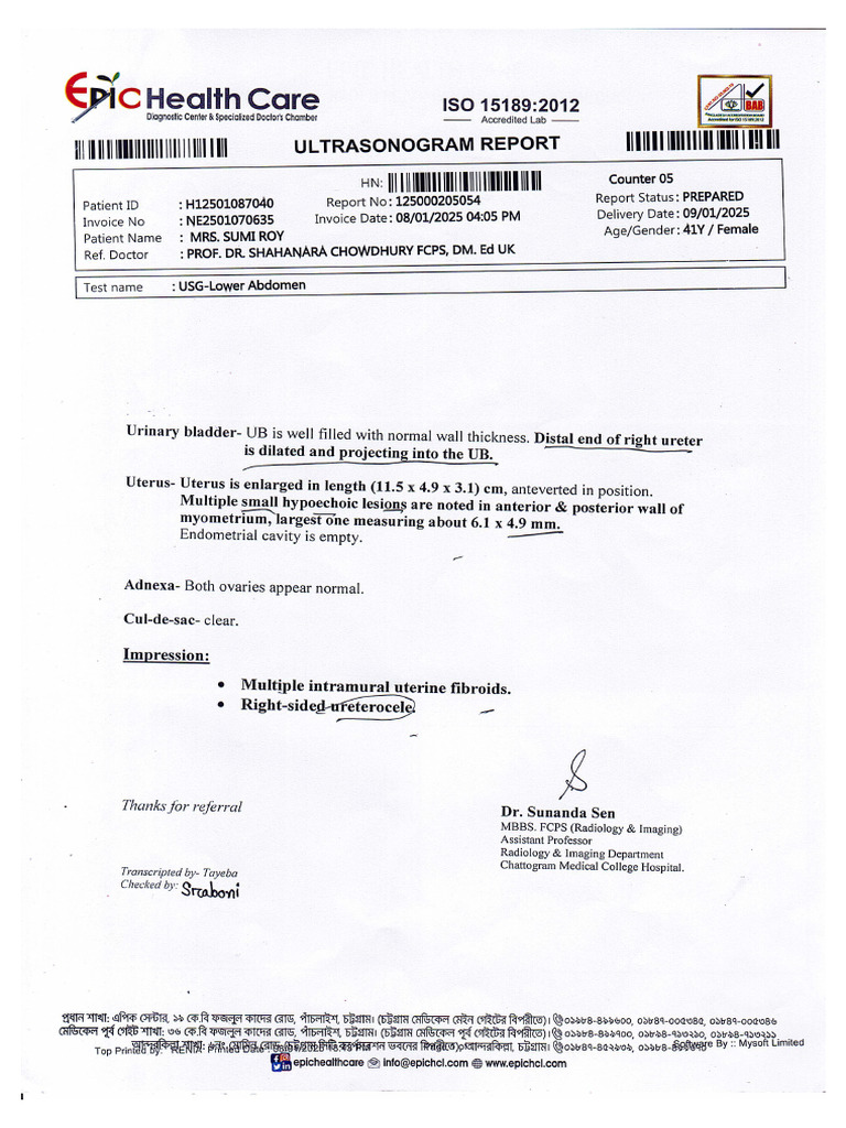 Usg Report 01 | PDF