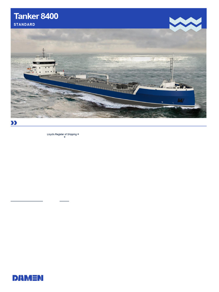 Specification Tanker 8400 | PDF | Oil Tanker | Ships