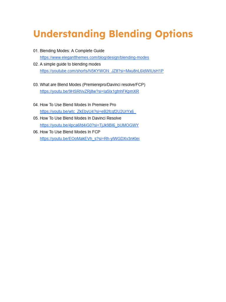 007 - Understanding Blending Options | PDF