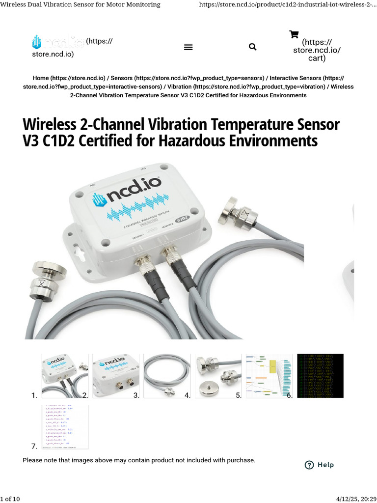 Wireless Dual Vibration Sensor For Motor Monitoring | PDF | Internet Of ...