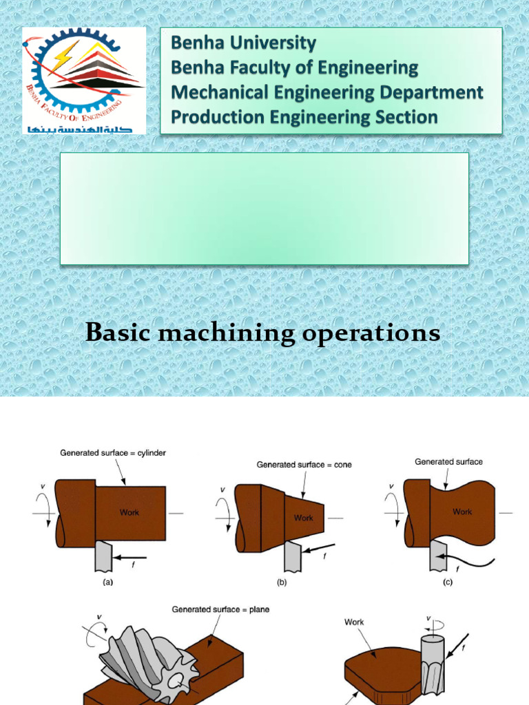 3-Principles of Machining - Basic Machining Operations | PDF ...