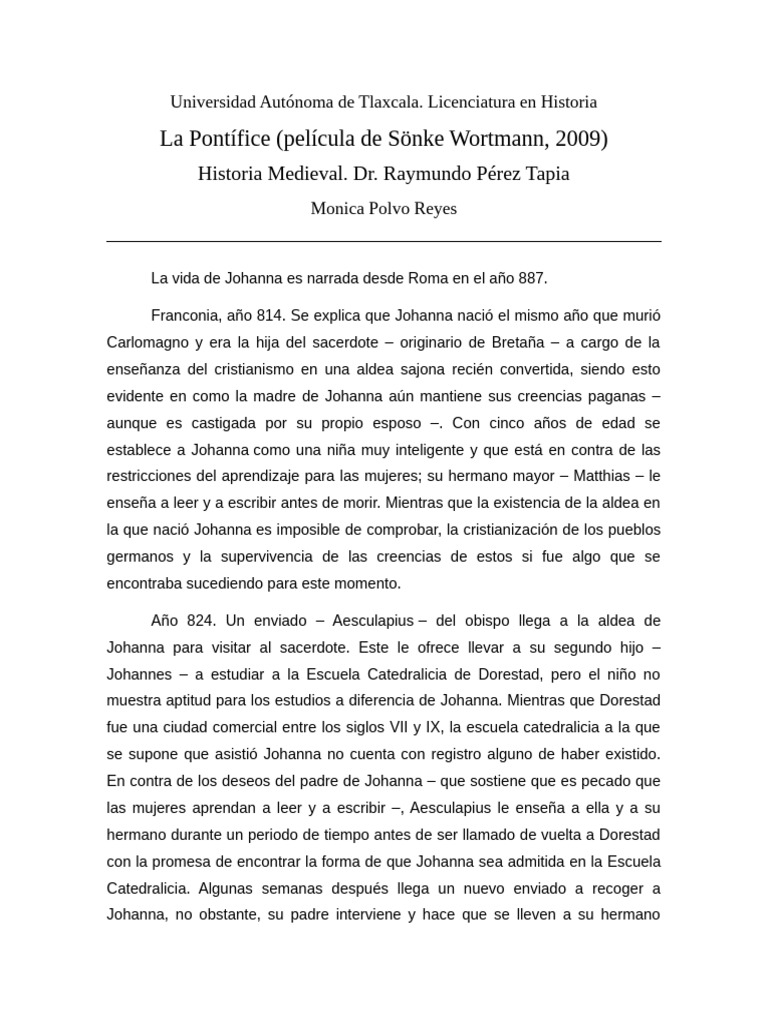 La Pontífice: Historia de Johanna | PDF | Papa | Roma