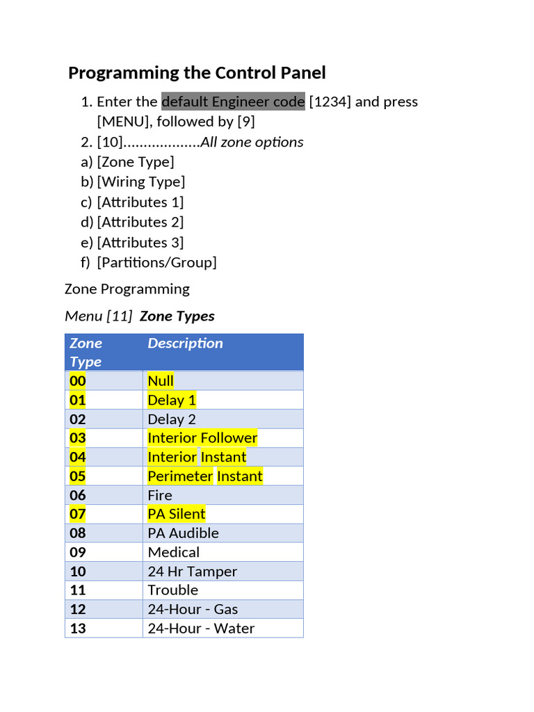 Texecom Premier Panel Programming Guide | PDF | Computer Engineering ...