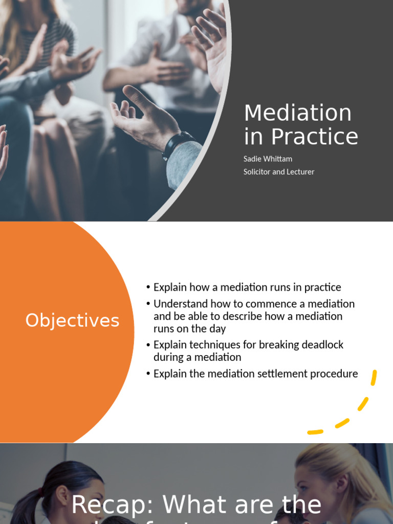 Mediation in Practice | PDF | Mediation