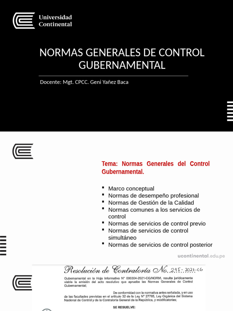 NORMAS GENERALES DE CONTROL GUBERNAMENTAL | PDF | Calidad (comercial) | Auditoría