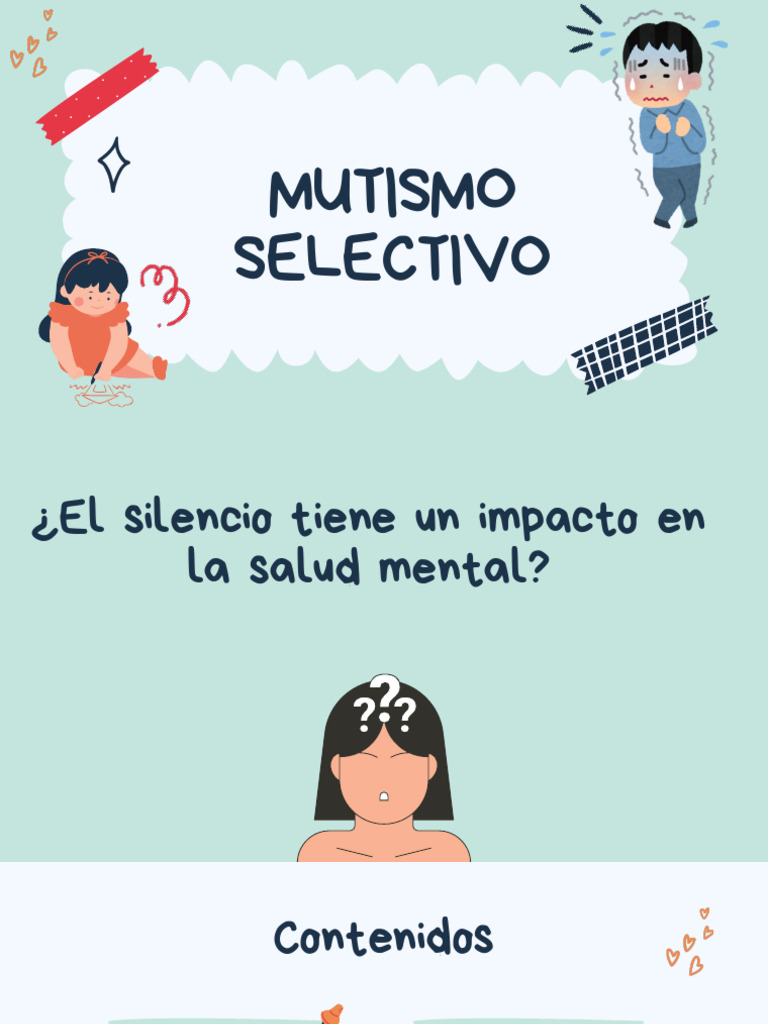 Mutismo Selectivo | PDF | Trastorno de ansiedad | Ansiedad