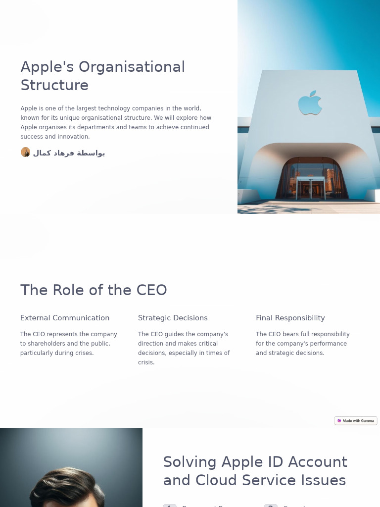 Apples Organisational Structure | PDF | Apple Inc. | I Cloud