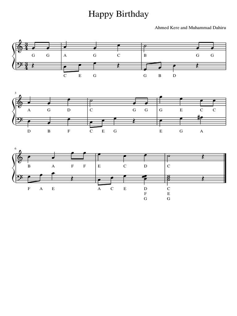 Happy Birthday Musecore Test | PDF