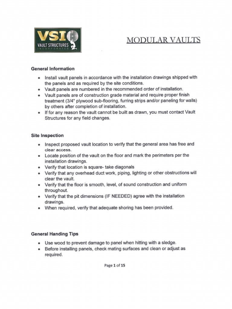 modular-vault-panels---installation | PDF