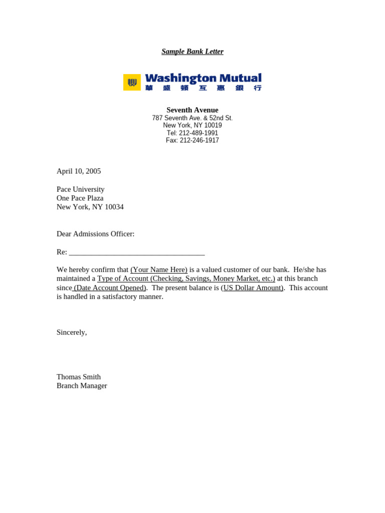 sample-bank-letter | PDF