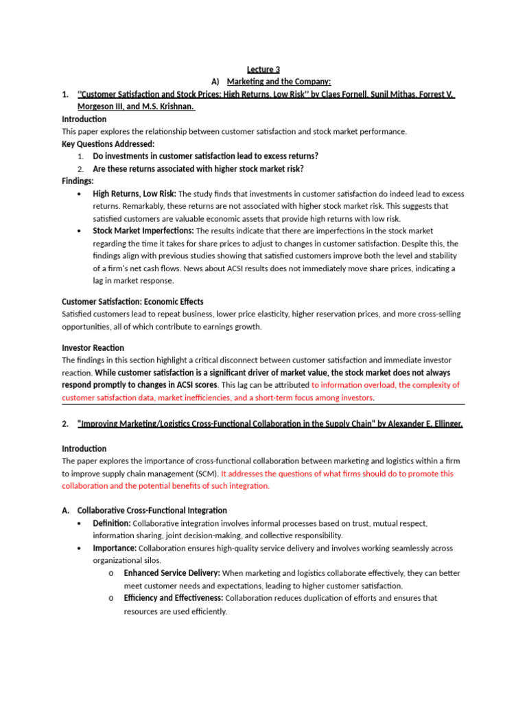 Lec. 3 Brief Summary | PDF | Marketing | Brand