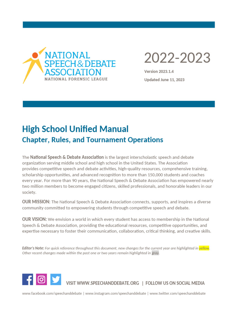High School Unified Manual 2022 2023 2 | PDF