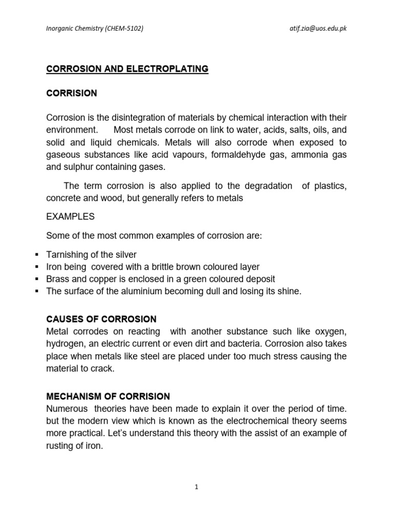1589483919-corrosion-electroplating | PDF | Corrosion | Rust