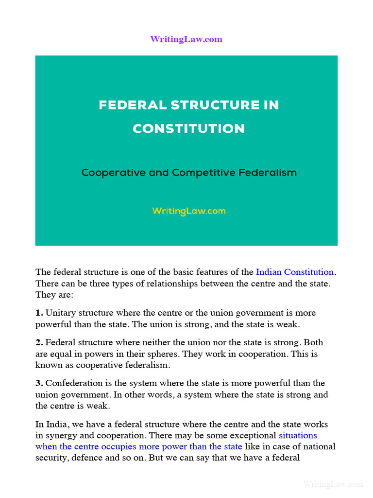 Cooperative and Competitive Federalism | PDF | Federalism | Government
