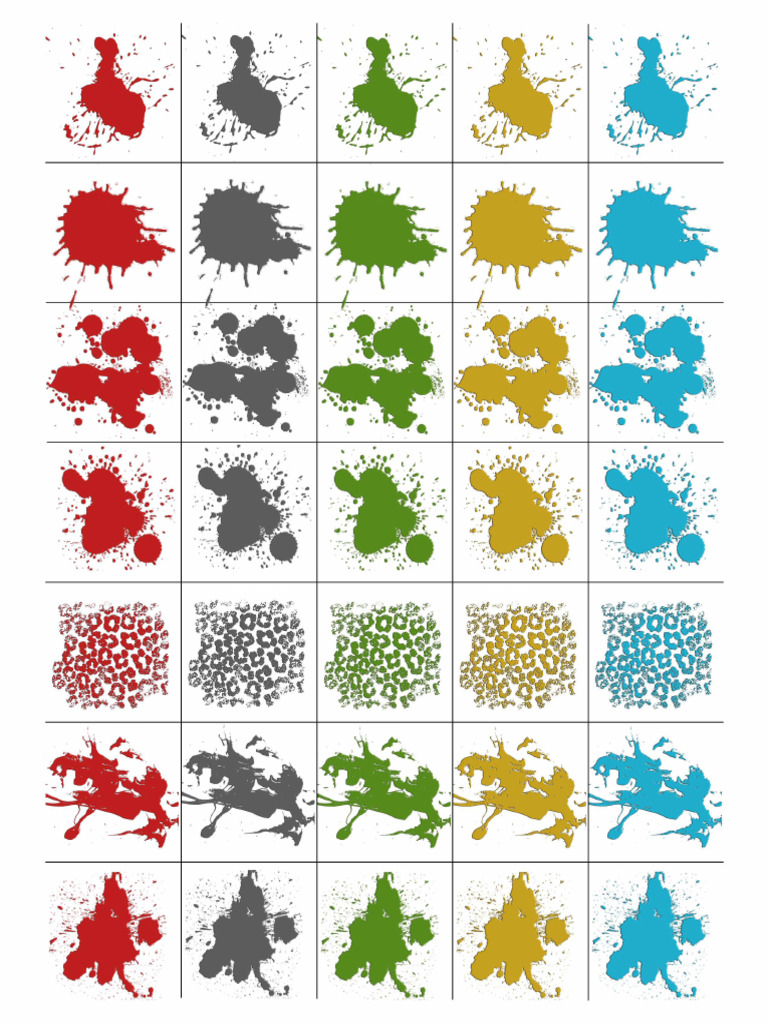 Blood Splatter Tokens - Different Species | PDF