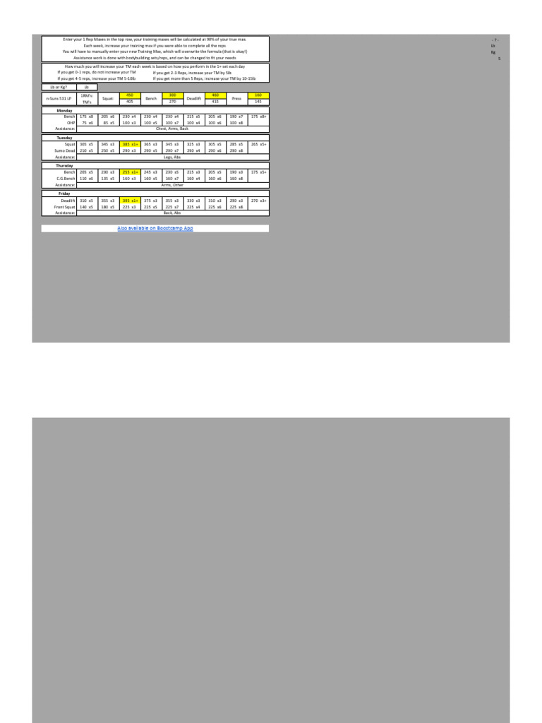 Nsuns Linear Progression (LP) Complete Bundle (4 Day, 5 Day, 6 Day Squat, 6 Day Deadlift ...