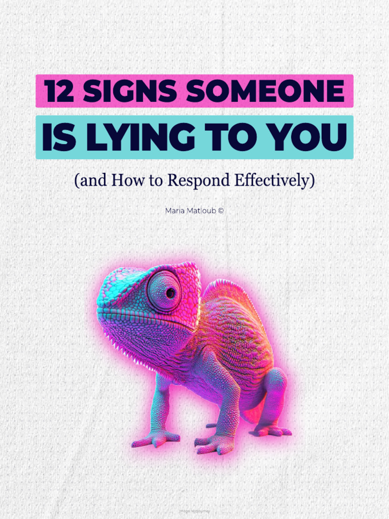 12 SIGNS SOMEONE Is LYING | PDF | Lie | Human Communication