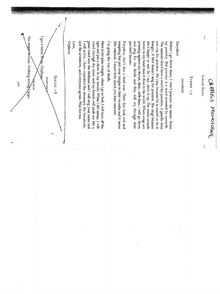 CB Orpheus Monologue | PDF