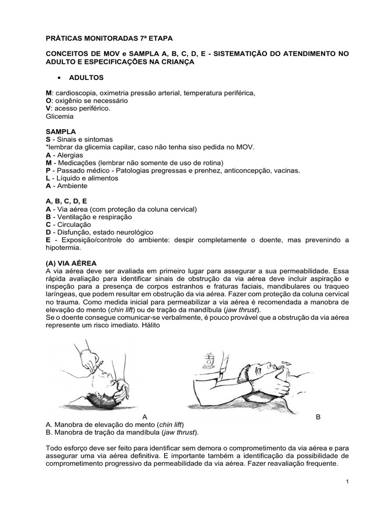 CONCEITOS DE MOV e SAMPLA A, B, C, D, E - SISTEMATIÇÃO DO ATENDIMENTO ...
