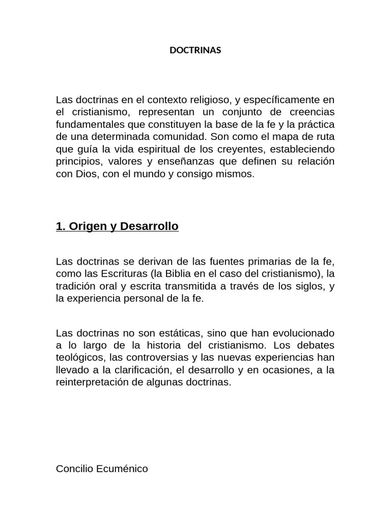 DOCTRINAS. CC | PDF | Trinidad | Reinado y reino de dios