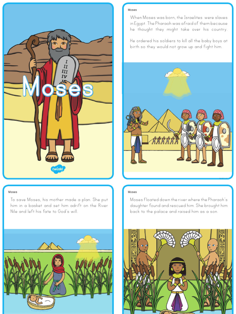 Moses Story Sequencing Activity | PDF | Moses | Books Of The Hebrew Bible