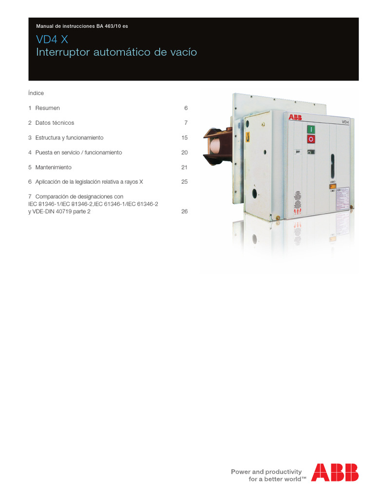 VD4 X | PDF | Cambiar | Aislador (Electricidad)