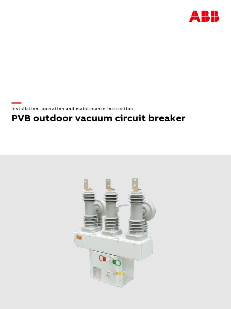PVB Outdoor Vacuum Circuit Breaker Installation Manual | PDF | Receipt | Manufactured Goods