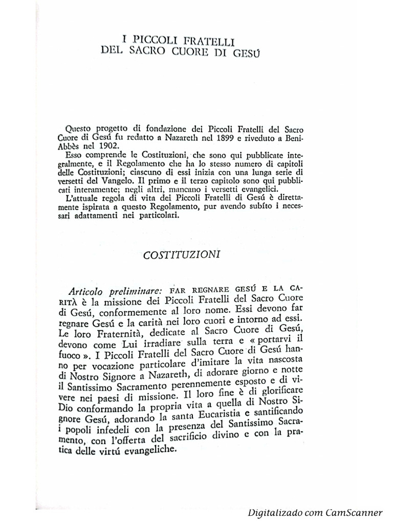 Constituições Jesus Caritas | PDF