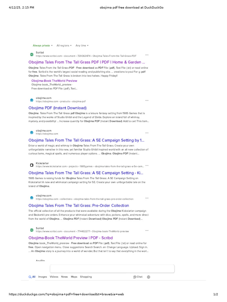 Obojima PDF Free Download at DuckDuckGo | PDF | Software | Computing