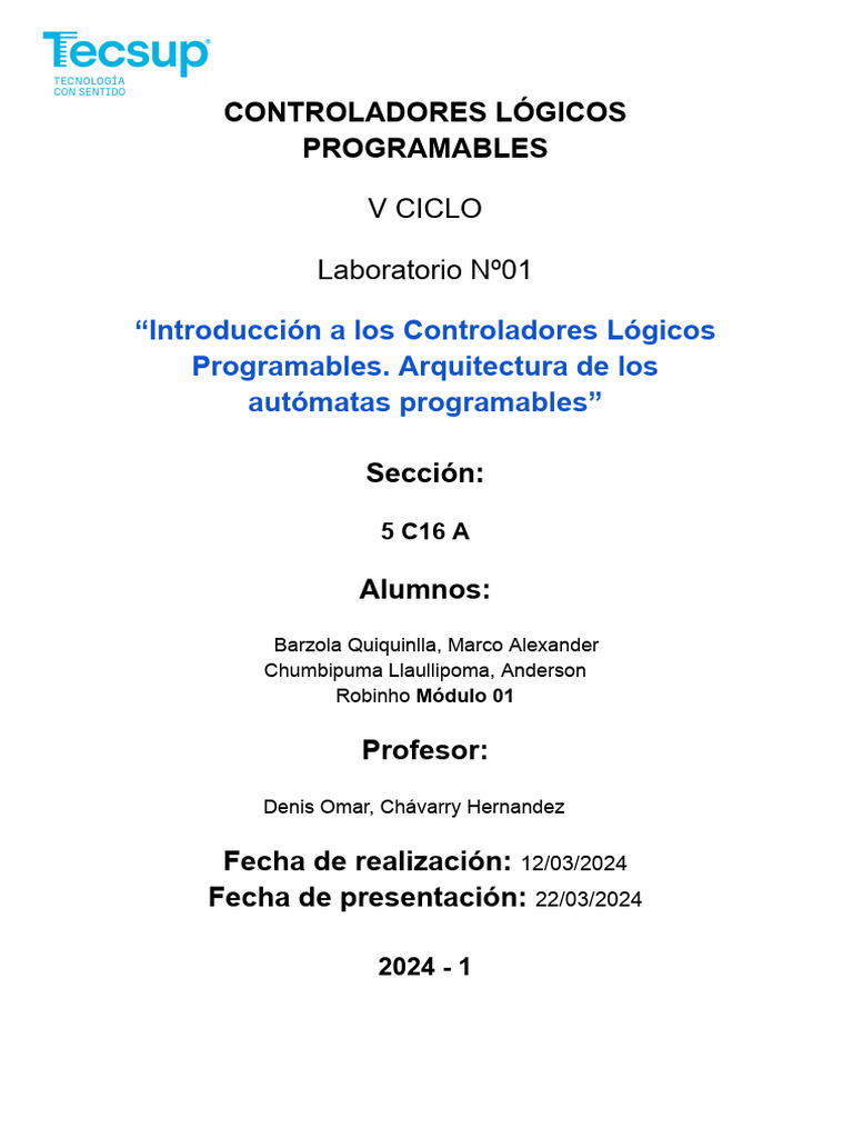 Introducción a Controladores Lógicos Programables | PDF | Controlador ...