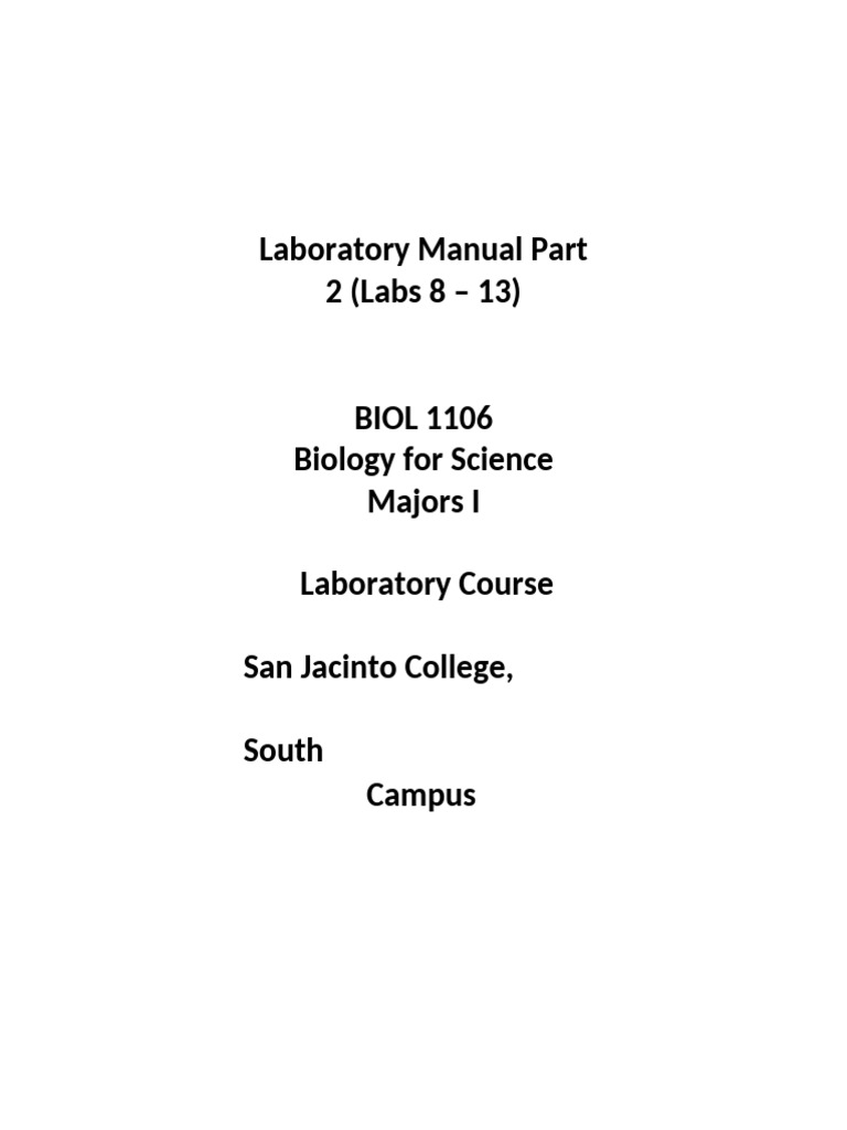 Biology Lab Manual: Molecule Movement | PDF | Chemical Bond | Osmosis
