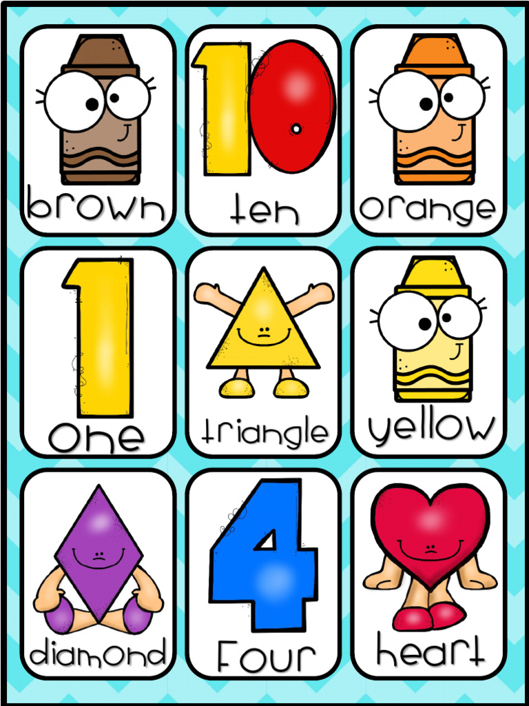 Bingo Numbers, Shapes and Colors | PDF