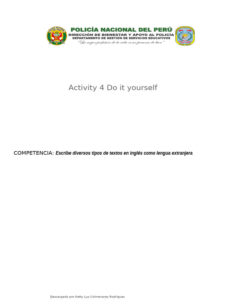 Activity 4 Do It Yourself | PDF