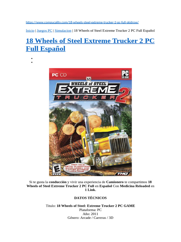 18 Wheels of Steel Extreme Trucker 2 | PDF
