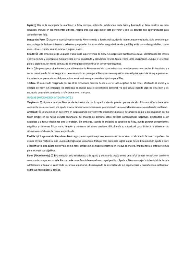 Explicacion de Las Emociones | PDF | Las emociones | Ansiedad