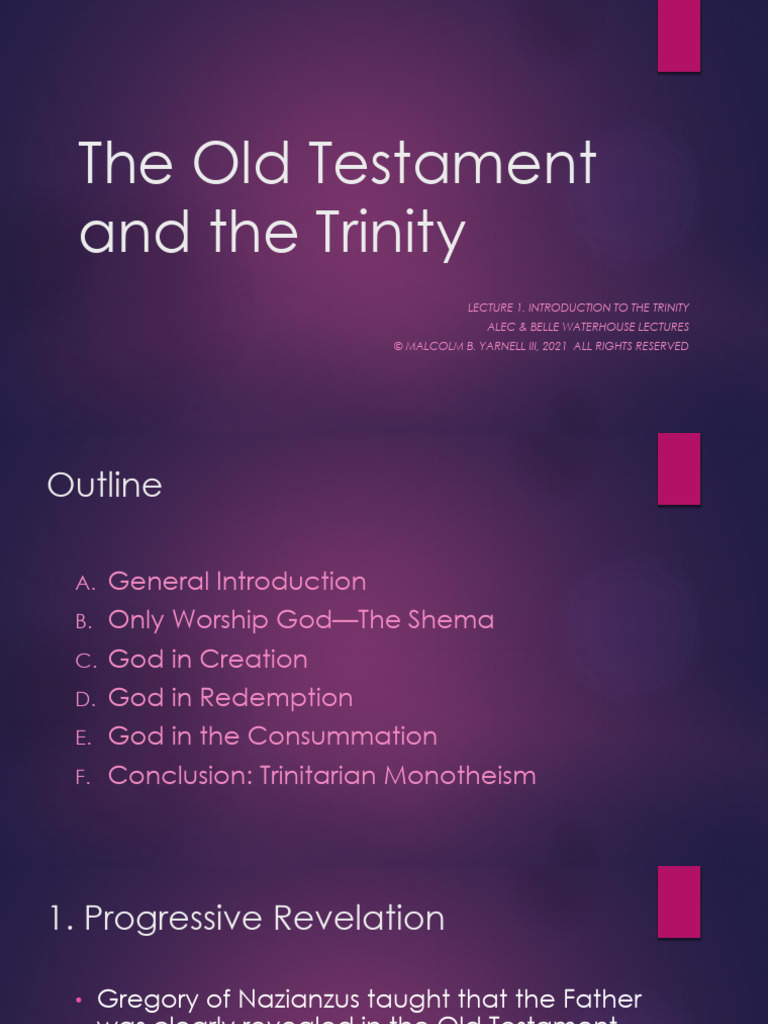 1 The Old Testament and The Trinity | PDF | Trinity | Monotheism