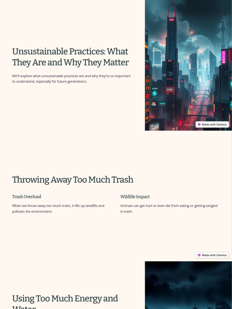 Understanding Unsustainable Practices | PDF