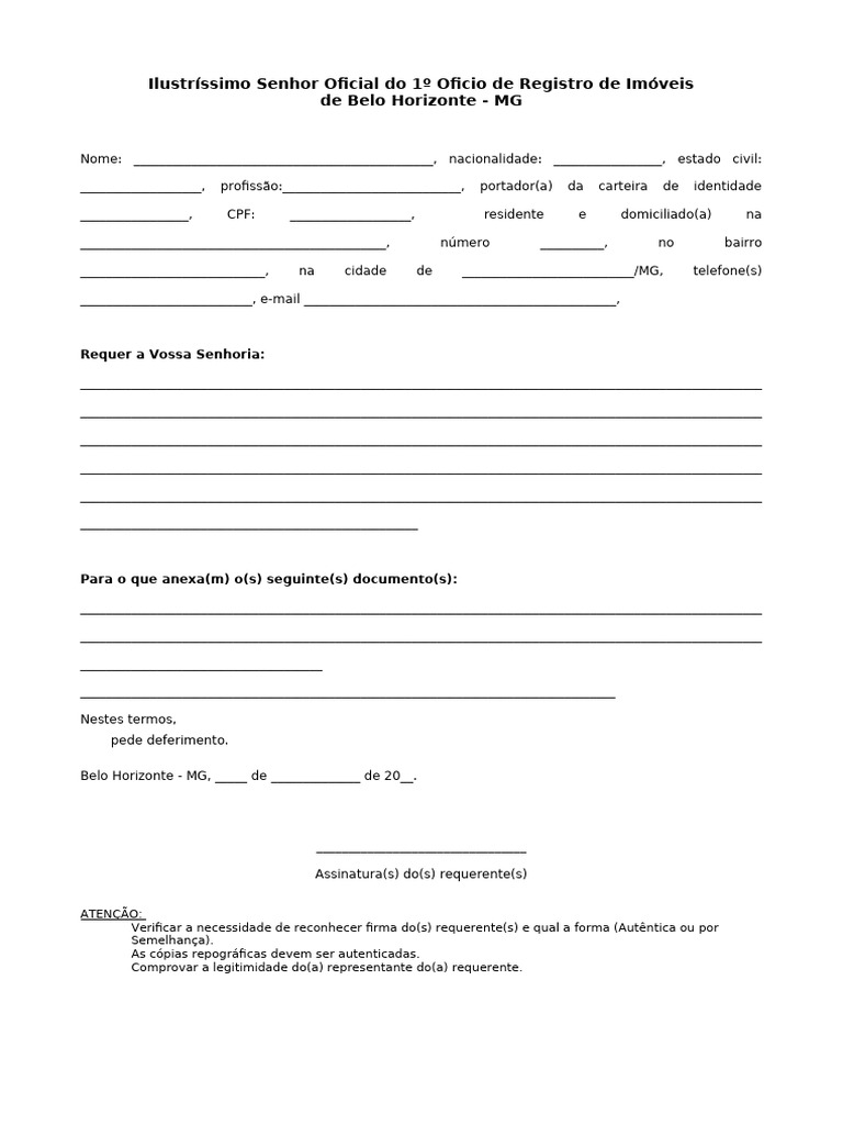 Requerimento Geral | PDF