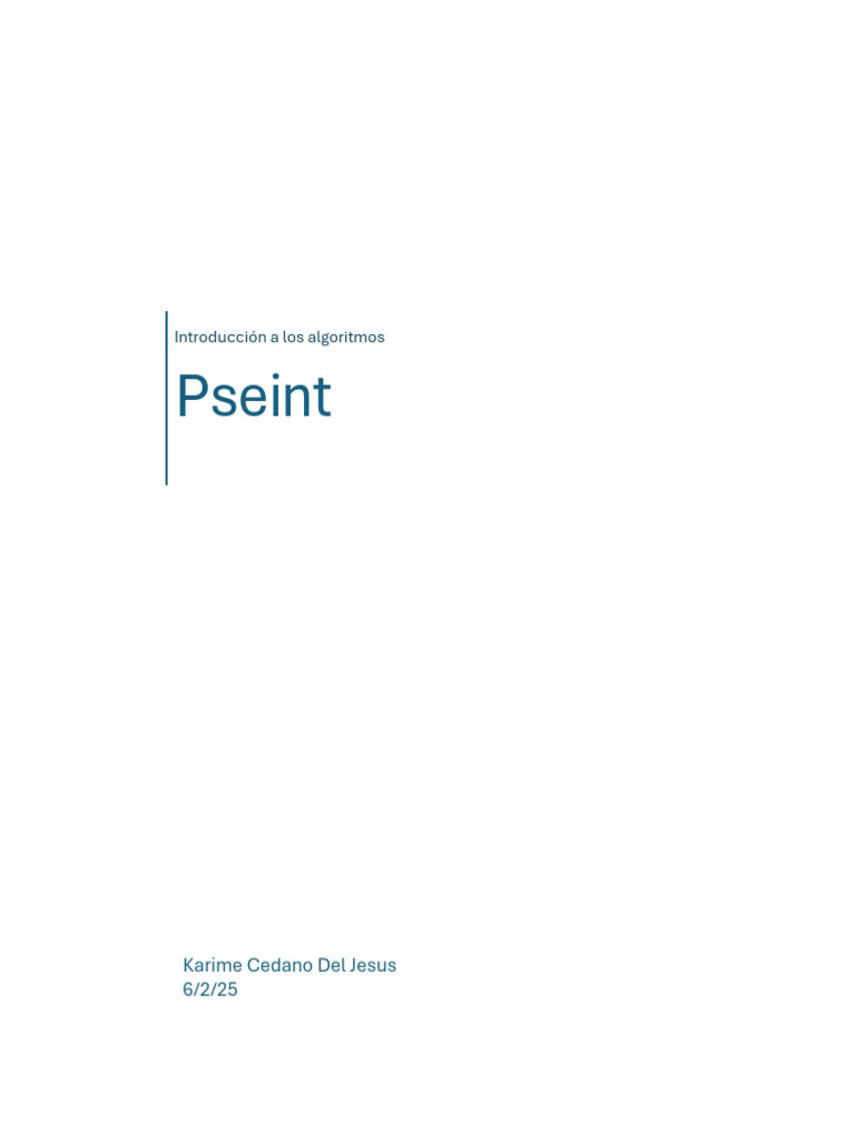 Introducción a PSeInt y Algoritmos | PDF | Programación de computadoras ...